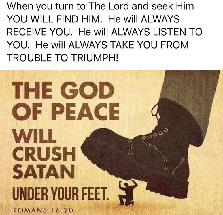 The God of Peace Will Crush Satan Under Your Feet - The Bible - Faith Pixel