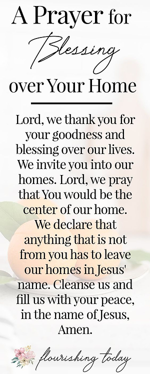 A Prayer for Blessing Over Your Home 💗 - The Bible - Faith Pixel
