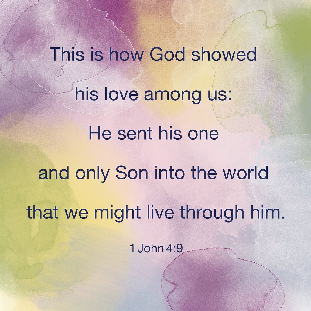 He sent his one and only Son into the world - The Bible - Faith Pixel